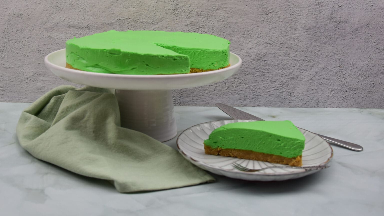 No-bake pandan cheesecake - EvieKookt